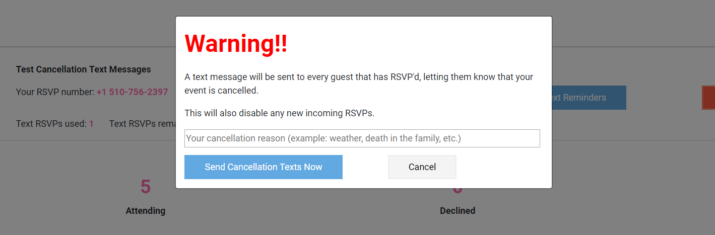 Cancel your event with text message notifications – Replied Blog