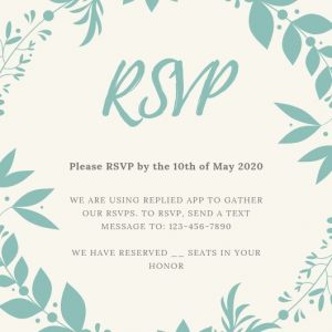 Limit your guest count for your wedding – using RSVP Cards (with ...